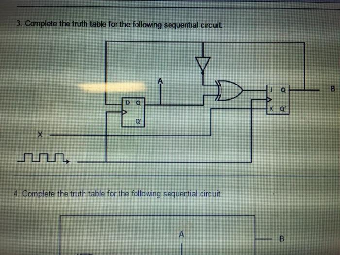 Solved 3. Complete the truth table for the following | Chegg.com