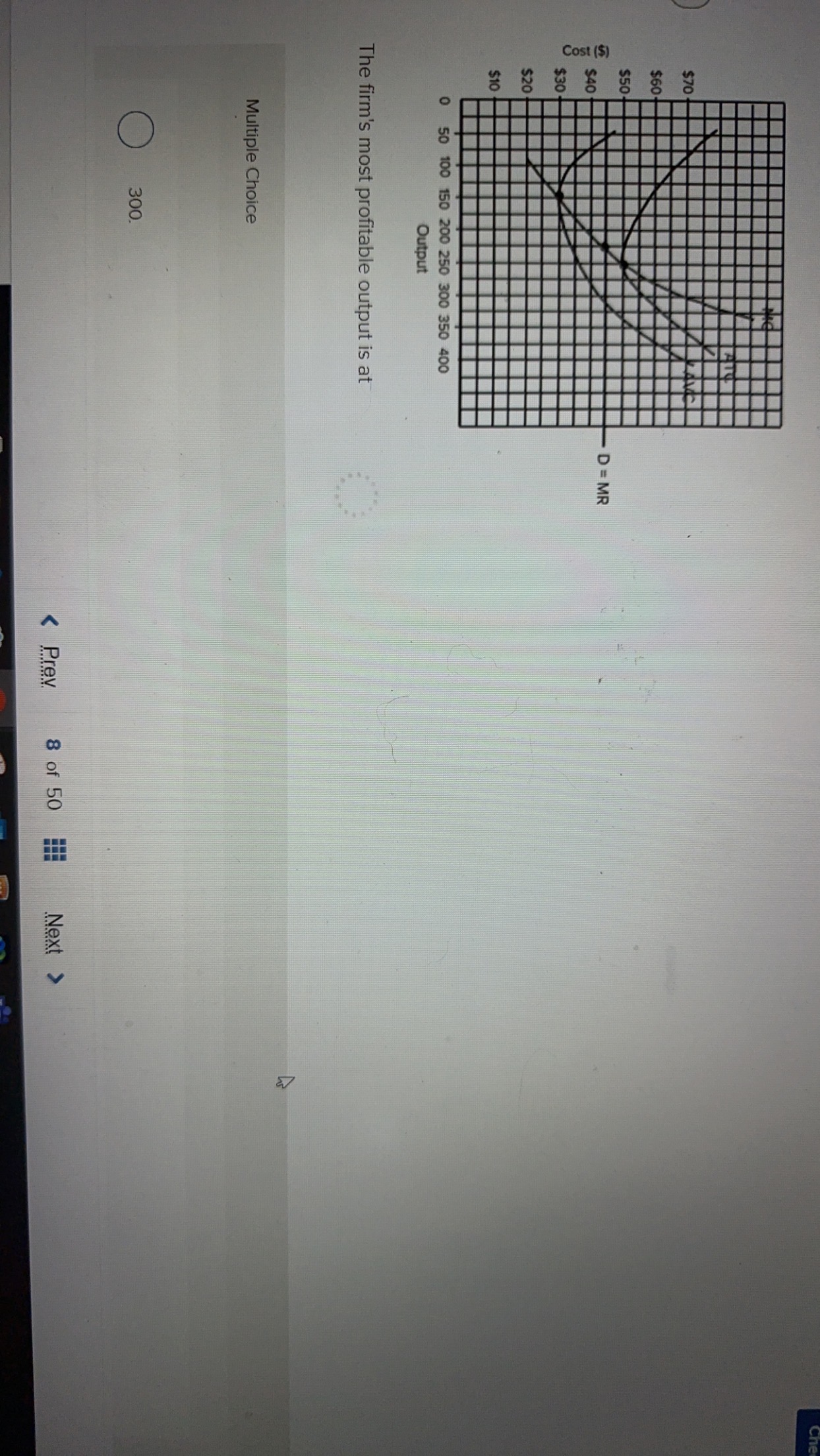 Solved The firm's most profitable output is at Multiple | Chegg.com