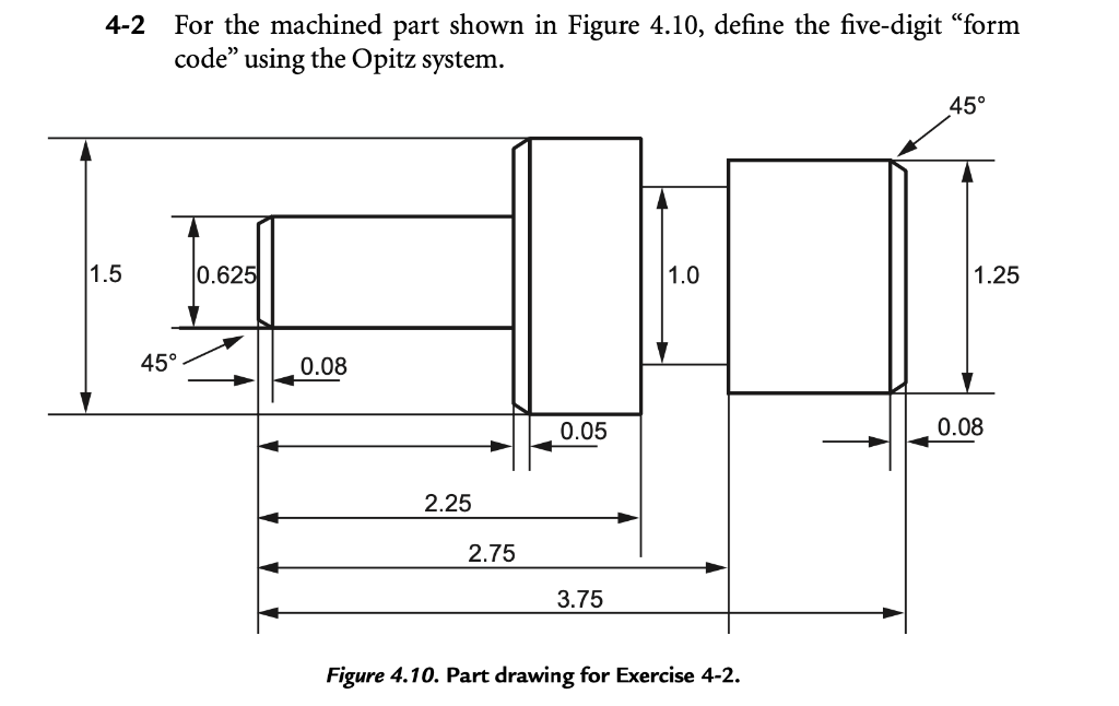 Solved 4 2 For The Machined Part Shown In Figure 410 