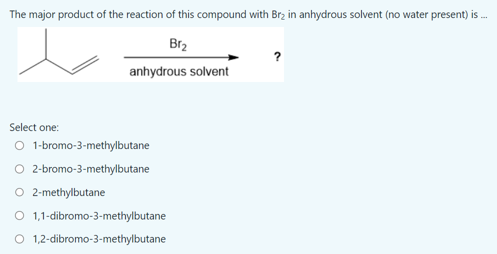 [Solved]: The major product of the reaction of this compou