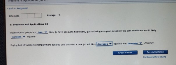 Solved Back to Assignment Attempts: Average: /2 8. Problems | Chegg.com
