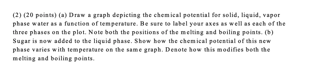 (2) (20 points) (a) Draw a graph depicting the | Chegg.com