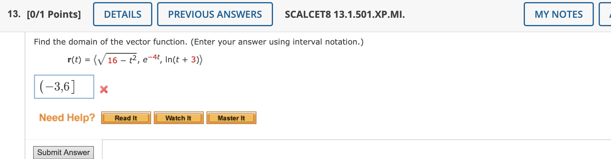 Solved 13. [0/1 Points] DETAILS PREVIOUS ANSWERS SCALCET8 | Chegg.com
