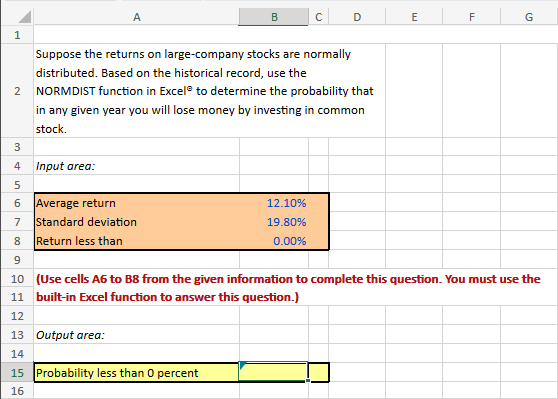 Solved Answer with Excel formula. | Chegg.com