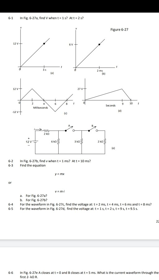 Solved 6-7 6-8 6-9 6-10 Sketch i in the 1-kn of Fig. 6-28a. | Chegg.com