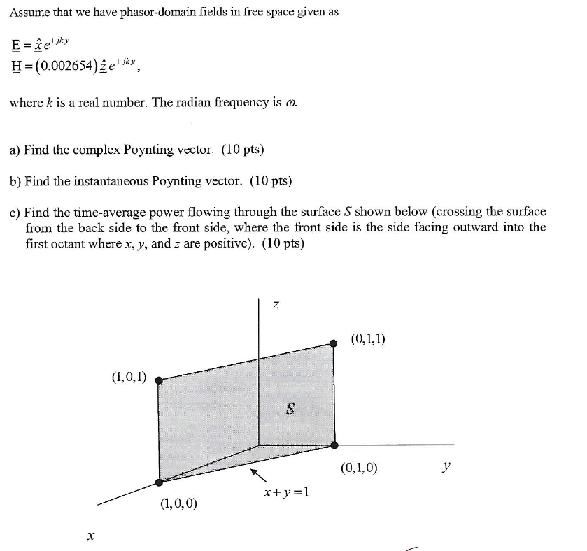 Solved Find the time-average power flowing through the | Chegg.com