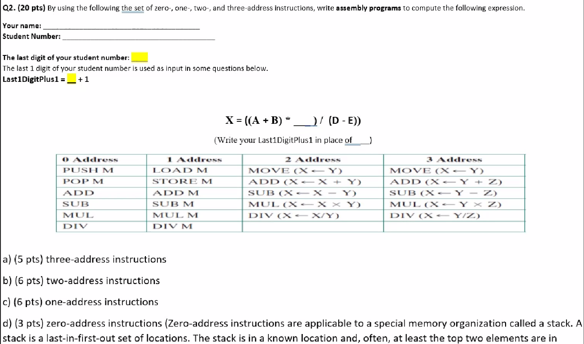 Solved Q2. (20 pts) By using the following the set of zero-, | Chegg.com