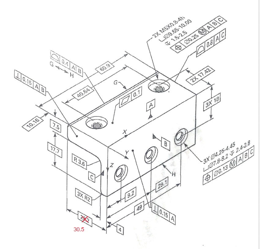 Solved This needs to be drawn as an orthographic drawing, | Chegg.com
