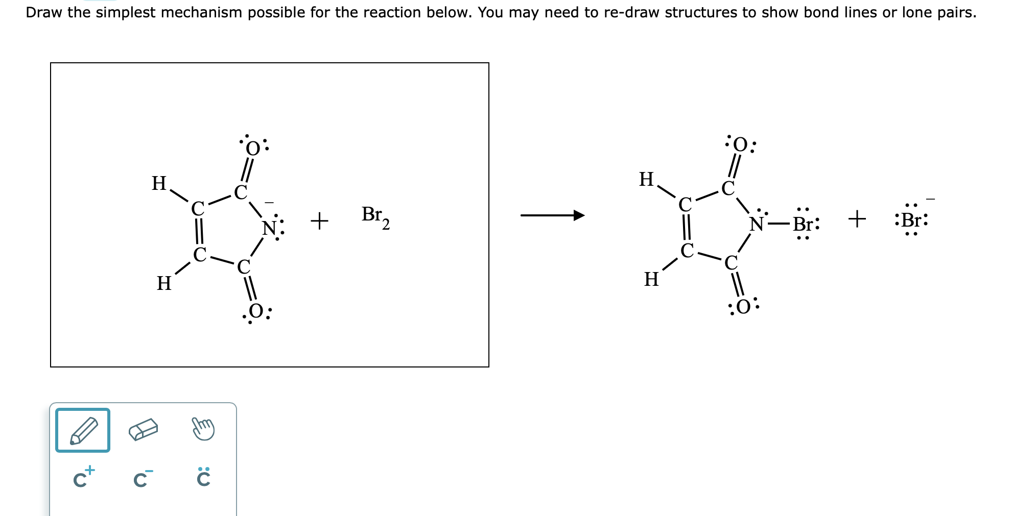 Solved Draw the simplest mechanism possible for the reaction | Chegg.com