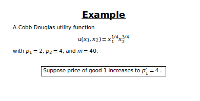 Solved Example A Cobb-Douglas utility function U(x1, | Chegg.com