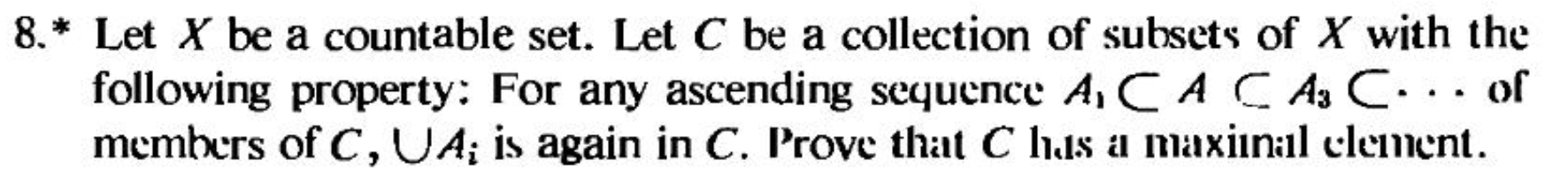 Solved 8.* Let X be a countable set. Let C be a collection | Chegg.com