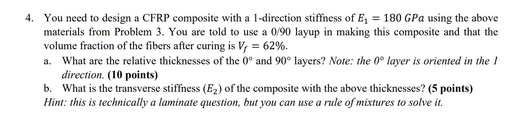 You need to design a CFRP composite with a | Chegg.com
