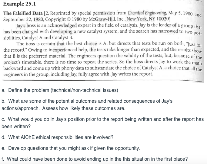 Solved Example 25.1 The Falsified Data [2. Reprinted by | Chegg.com
