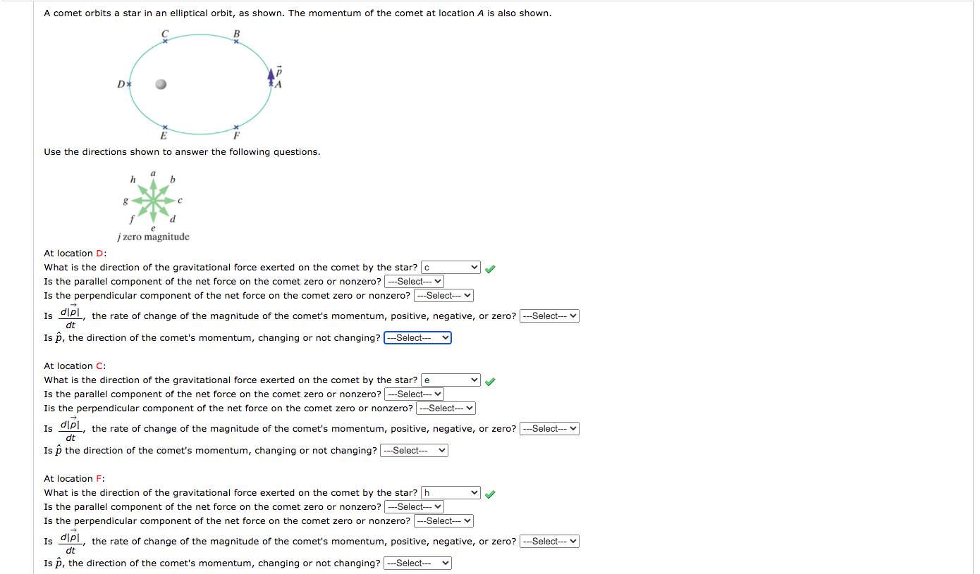 Solved A Comet Orbits A Star In An Elliptical Orbit As