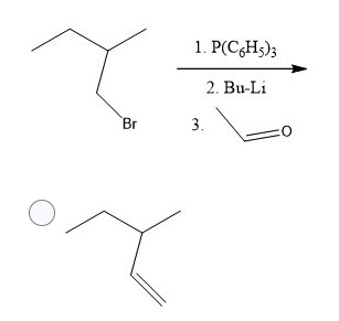 Solved 1. P(C6H5) 2. Bu-Li Br 3. HO | Chegg.com