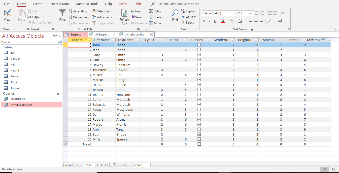 Download Murder Mystery Database and extract the | Chegg.com