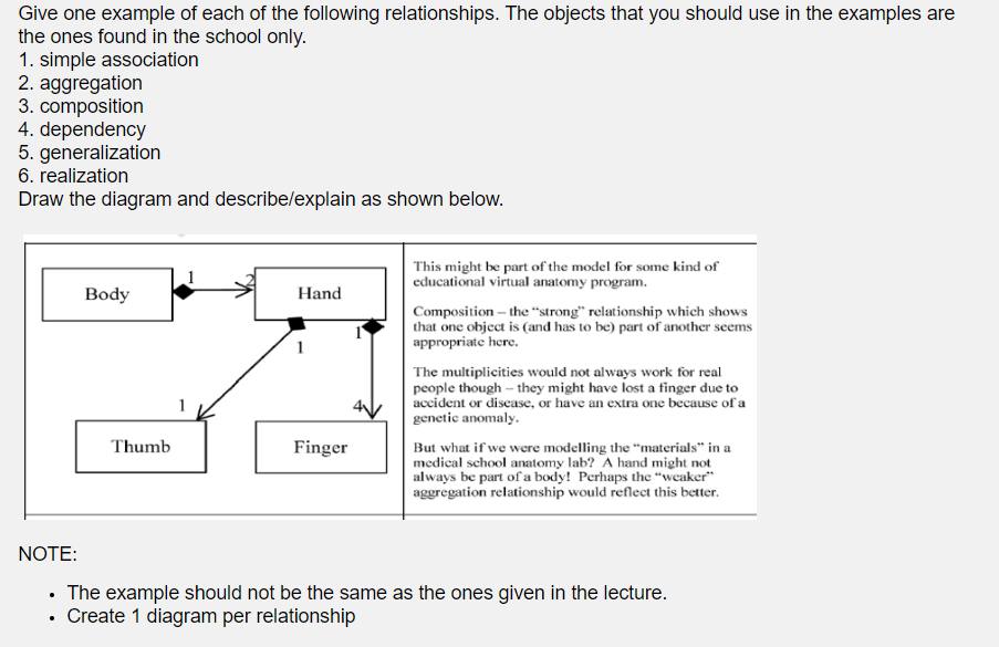 Solved Give one example of each of the following | Chegg.com
