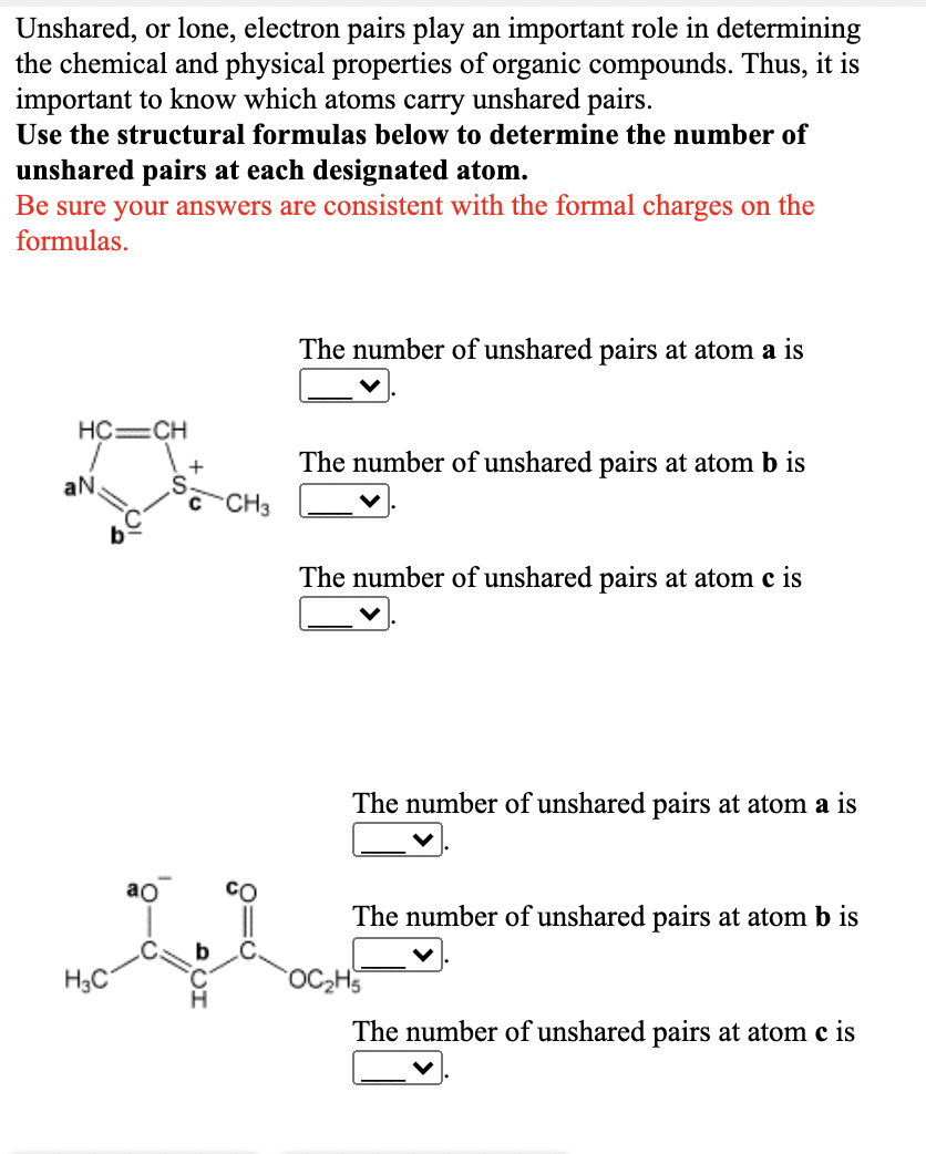 Solved Unshared, or lone, electron pairs play an important | Chegg.com