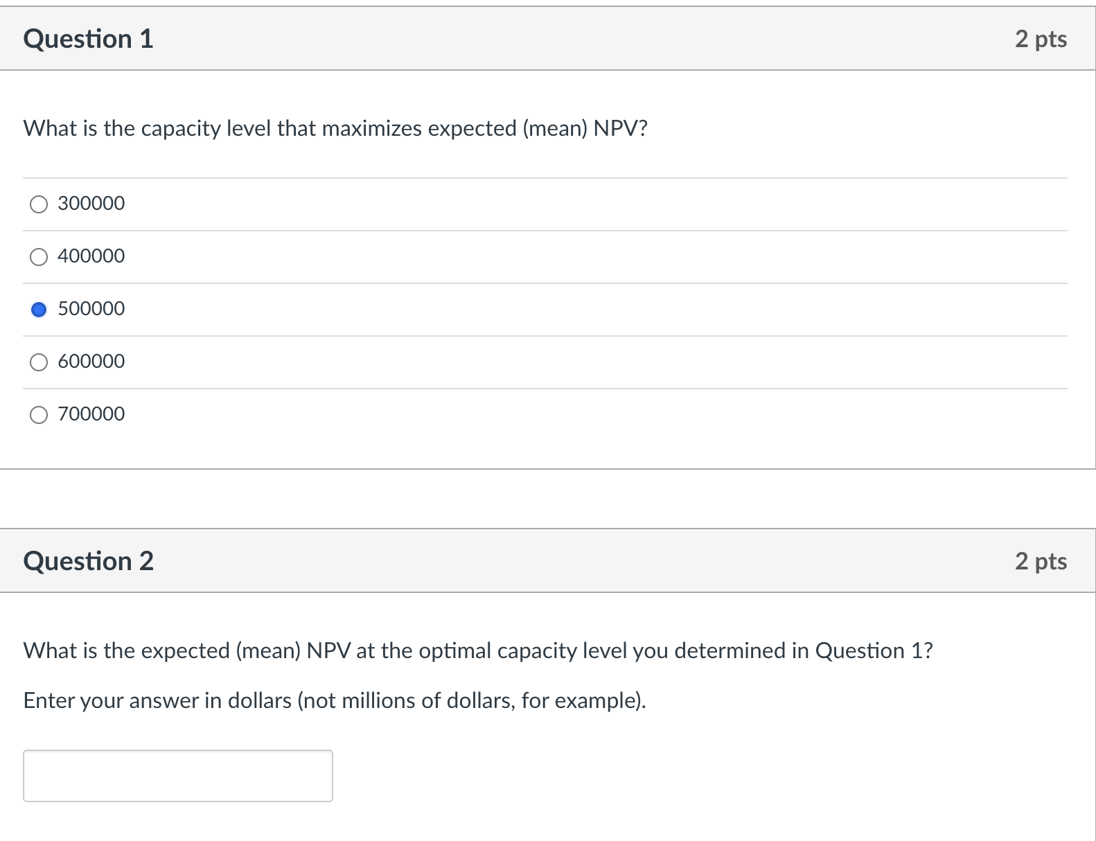 Solved What is the capacity level that maximizes | Chegg.com
