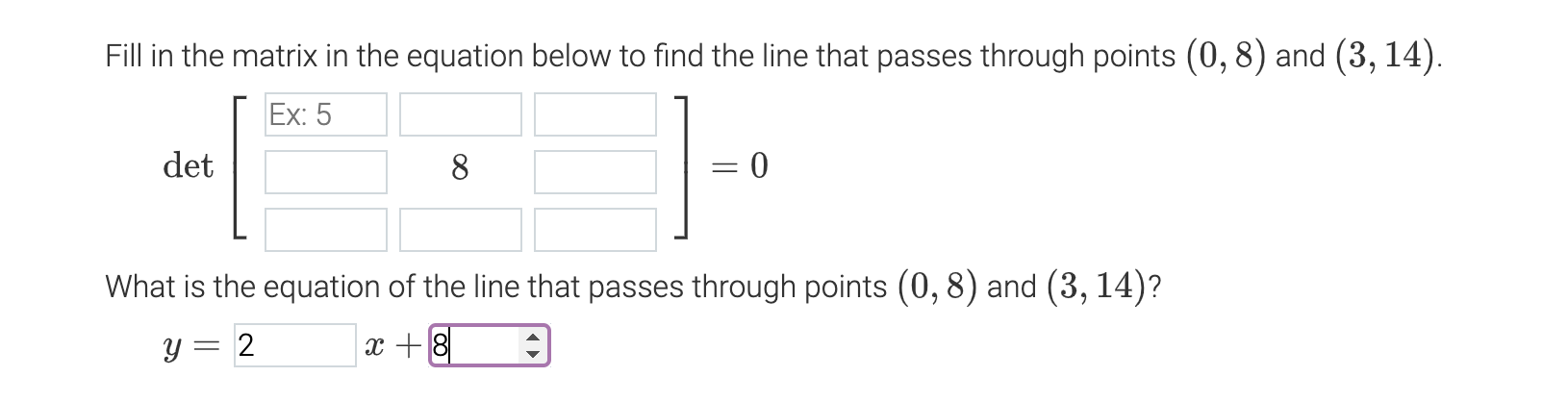 Solved Fill in the matrix in the equation below to find the | Chegg.com