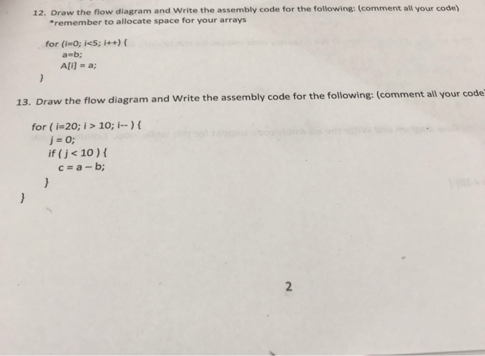 Solved 12. Draw the flow diagram and Write the assembly code | Chegg.com