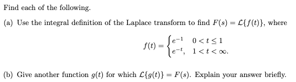 Solved Find each of the following. (a) Use the integral | Chegg.com