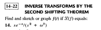 Solved 1+22 INVERSE TRANSFORMS BY THE SECOND SHIFTING | Chegg.com