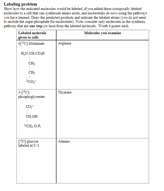 Solved Labeling problem Show how the indicated molecules | Chegg.com