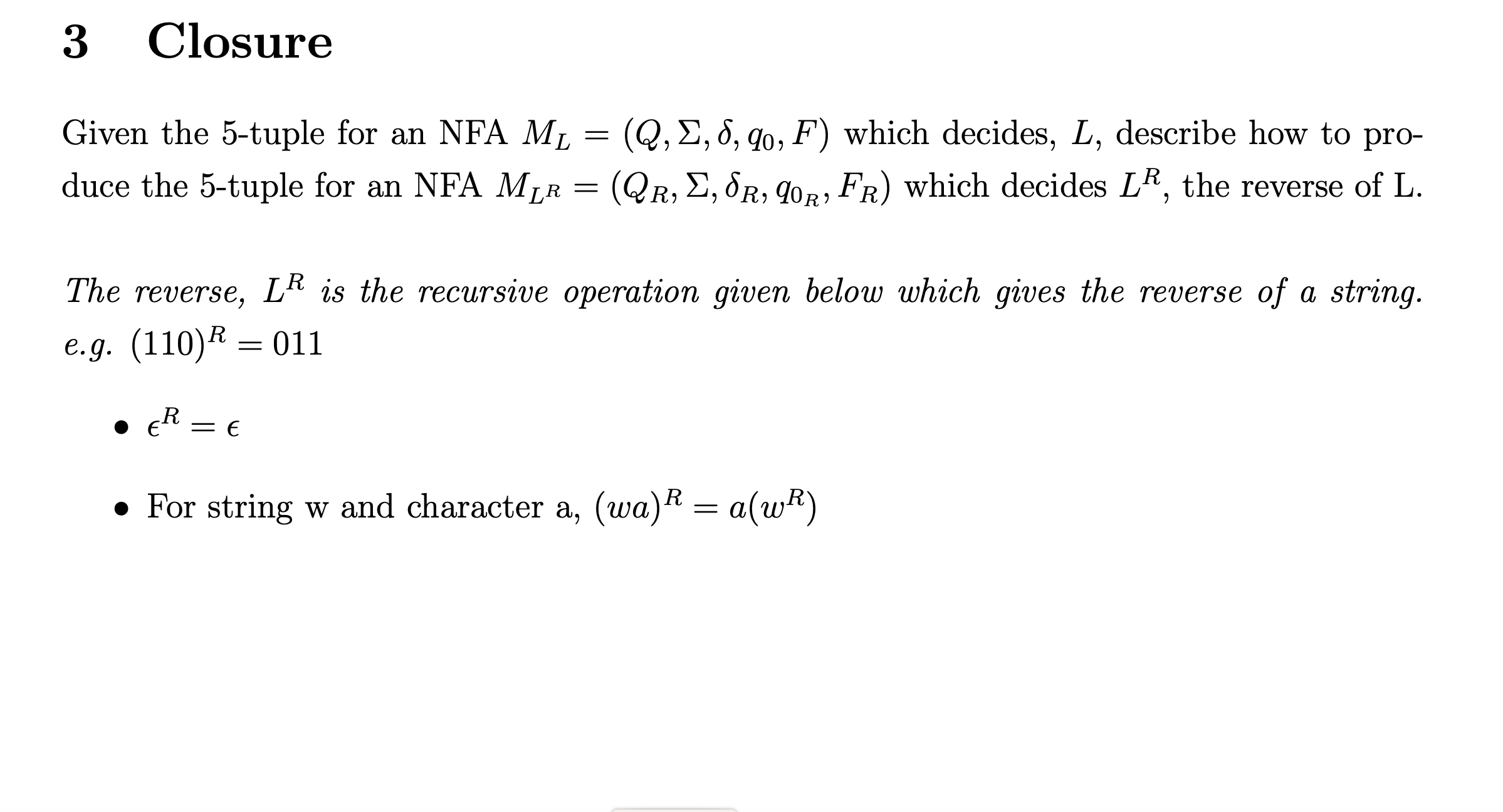 Solved Given the 5-tuple for an NFA ML=(Q,Σ,δ,q0,F) which | Chegg.com