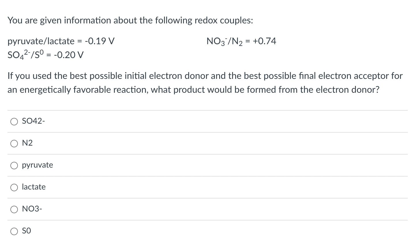 Solved You are given information about the following redox | Chegg.com