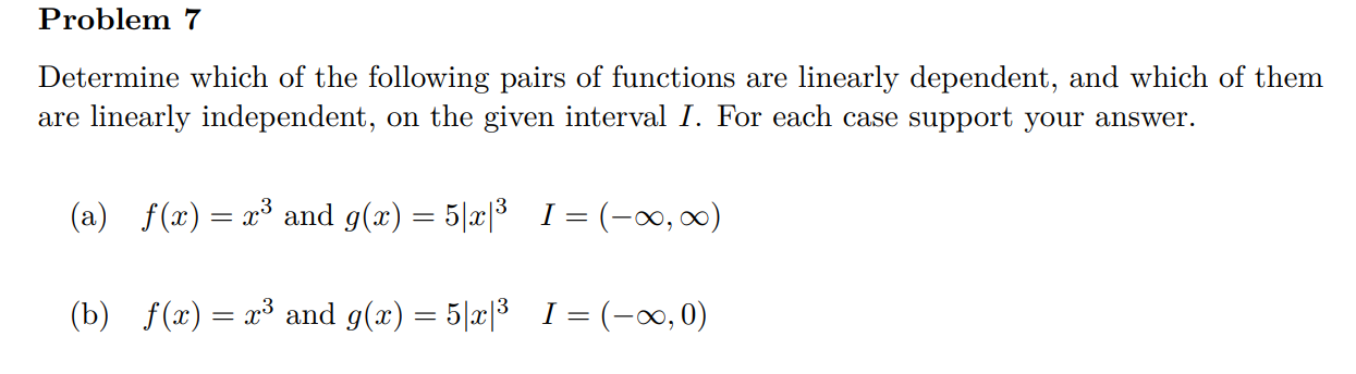 Solved Determine which of the following pairs of functions | Chegg.com