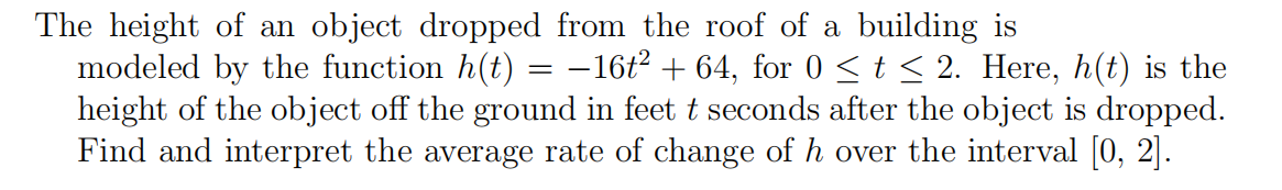 Solved The height of an object dropped from the roof of a | Chegg.com