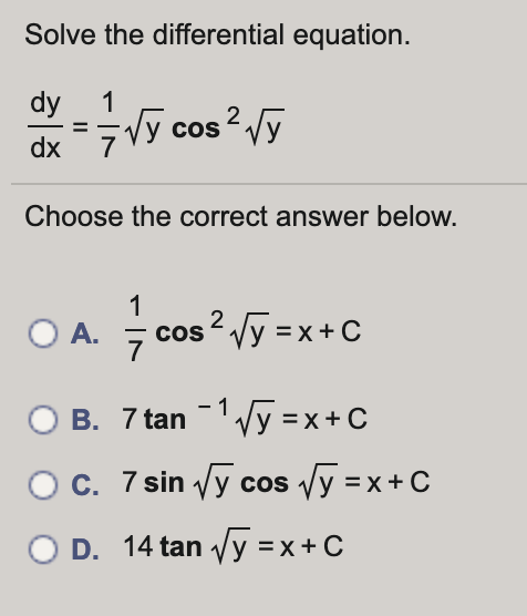 Solved sin 5x Check whether the function y is a solution of | Chegg.com