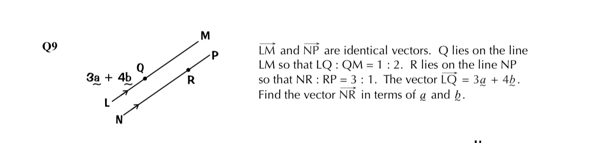 Solved vec(LM) ﻿and vec(NP) ﻿are identical vectors. Q ﻿lies | Chegg.com