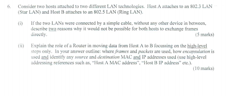 Solved Consider two hosts attached to two different LAN | Chegg.com