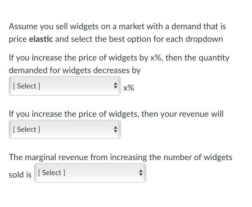 Solved Assume you sell widgets on a market with a demand | Chegg.com