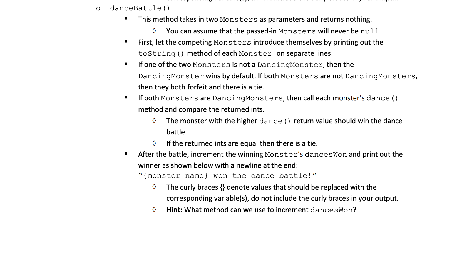 Solved Monster.java This file contains a concrete class | Chegg.com