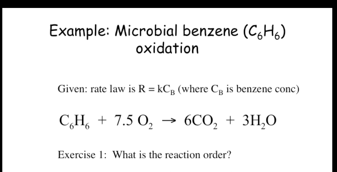 Solved What is the overall reaction order for the microbial | Chegg.com