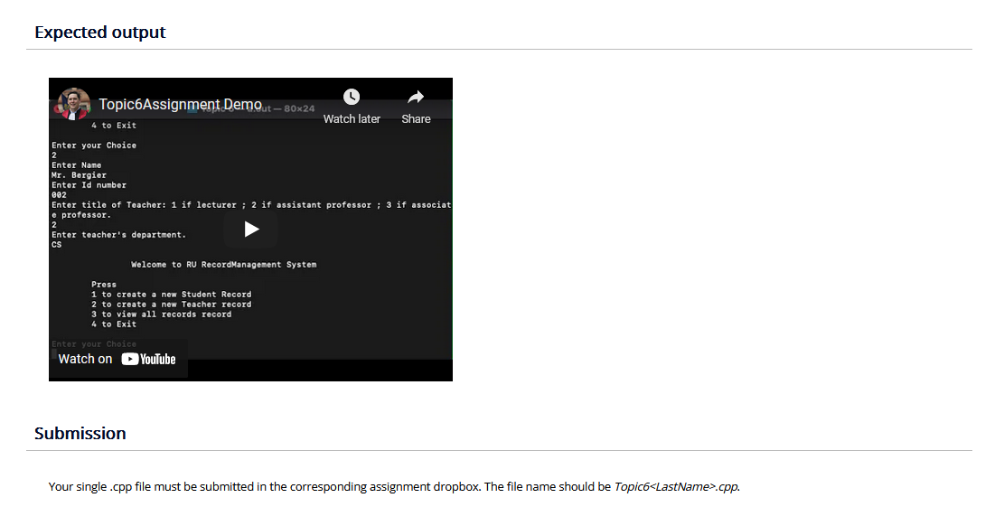 Using C++, create a student and teacher ID system | Chegg.com