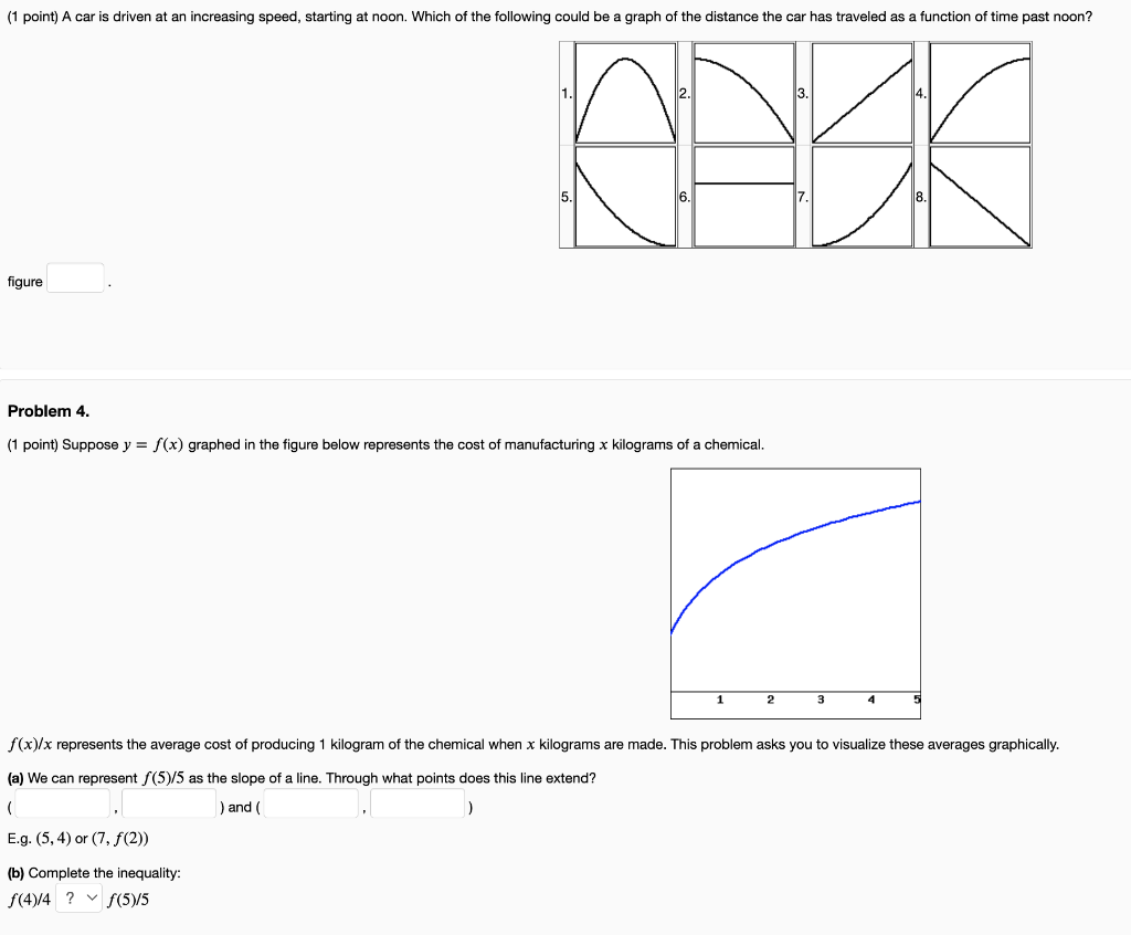 Solved (1 point) Suppose y=f(x) graphed in the figure below | Chegg.com