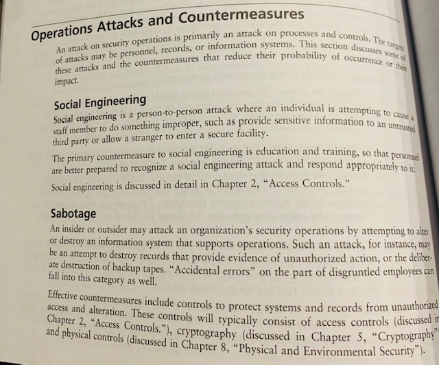 Operations Attacks and Countermeasures An attack on | Chegg.com