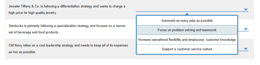 Solved 3. Strategic context of OB (Connect) Select the | Chegg.com