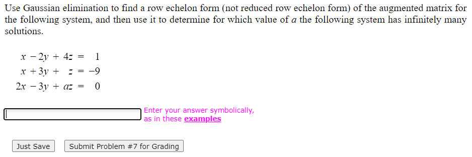 Solved Use Gaussian elimination to find a row echelon form | Chegg.com