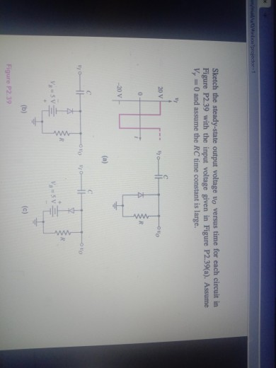 Solved Sketch the steady-state output voltage vo versus time | Chegg.com