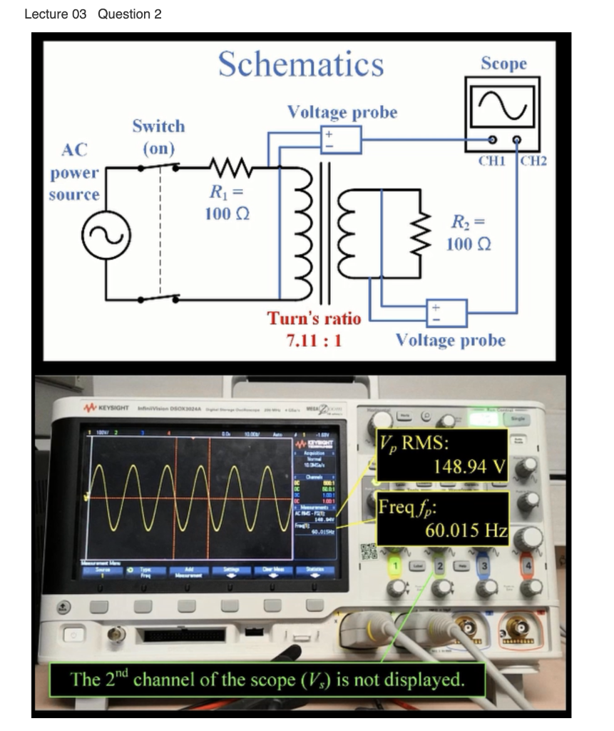 Solved Lecture 03 Question 2 Schematics Scope Voltage probe | Chegg.com