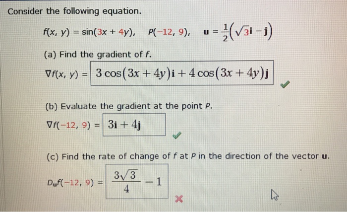 Solved Consider the following equation. f(x, y) = sin(3x + | Chegg.com