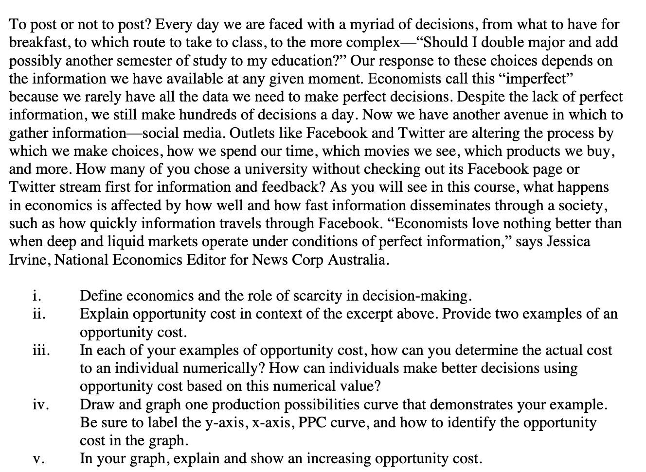 Solved To post or not to post? Every day we are faced with a | Chegg.com