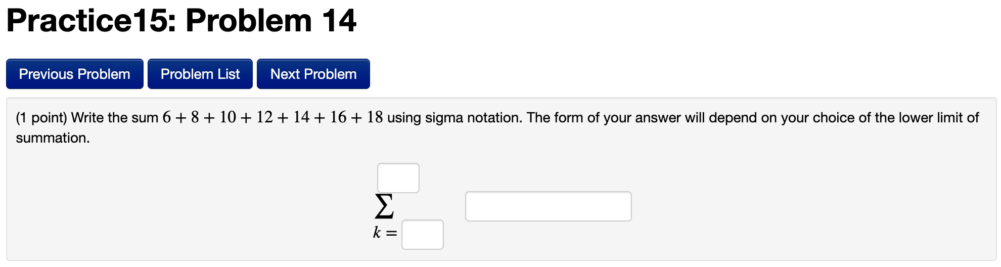 Solved Practice 15: Problem 14 Previous Problem Problem List | Chegg.com