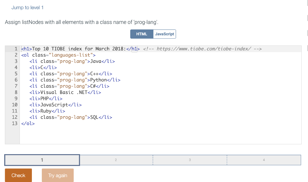 Solved Assign listNodes with all elements with a class name | Chegg.com
