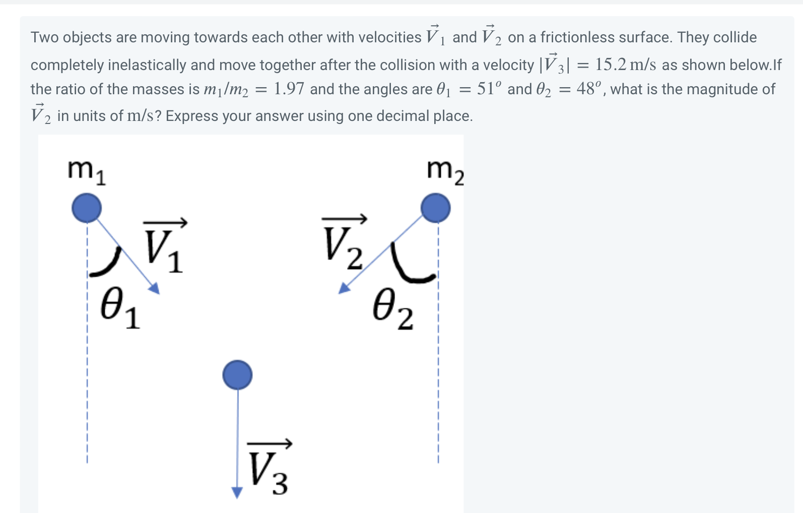 Solved Two objects are moving towards each other with | Chegg.com